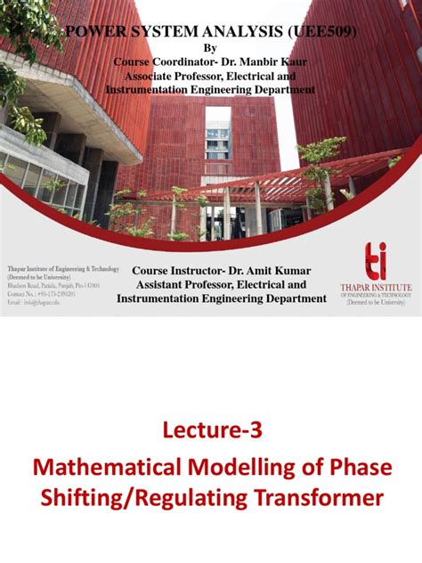 Lecture 3 Transformer Modelling Pdf Applied Mathematics