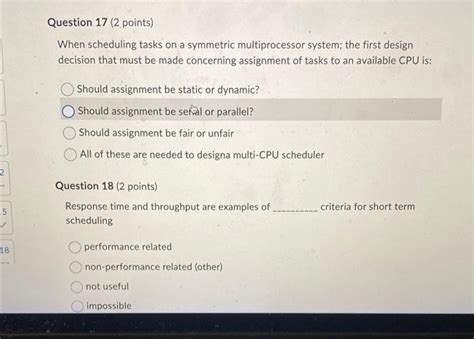 Solved When Scheduling Tasks On A Symmetric Multiprocessor
