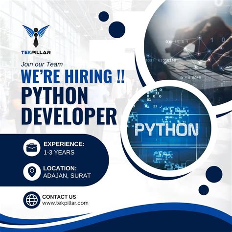 Tekpillar® On Linkedin Pythondeveloper Tekpillar Tekpillarjobs Pythoncareers Surattechjobs