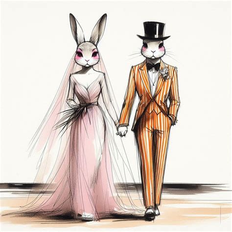 Dall E Prompt Whimsical Beach Rabbit Wedding Scene Sweet Prompt
