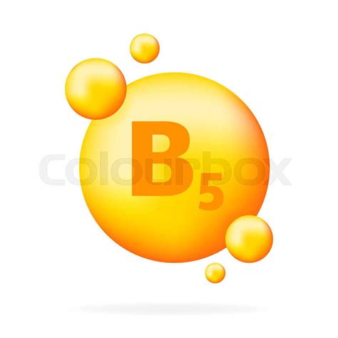 Vitamin B5 Vitamin Drop Pill Capsule Icon Colourbox