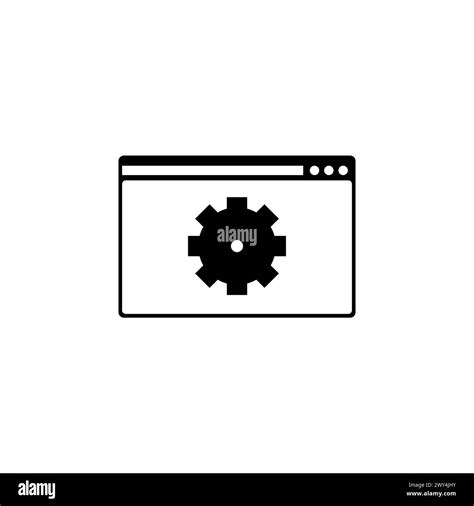 Browser Setup Flat Vector Icon Simple Solid Symbol Isolated On White Background Stock Vector