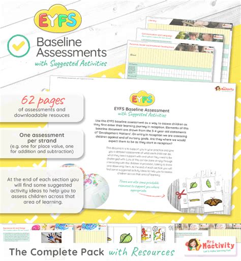 Eyfs Baseline Assessment With Suggested Activities Resource Pack