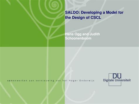 Ppt Saldo Developing A Model For The Design Of Cscl Powerpoint