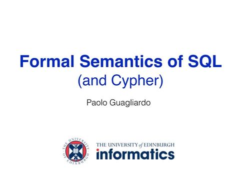 Formal Semantics Of Sql And Cypher Pdf Databases Computer