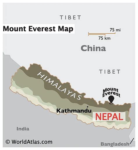 Location Of Mount Everest On World Map United States Map My Xxx Hot Girl