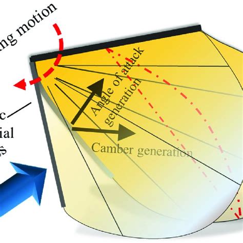 Conceptual Schematic Design Of An Elastic Deformation Wing While The