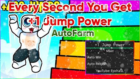 Every Second You Get 1 Jump Power Auto Win Roblox YouTube