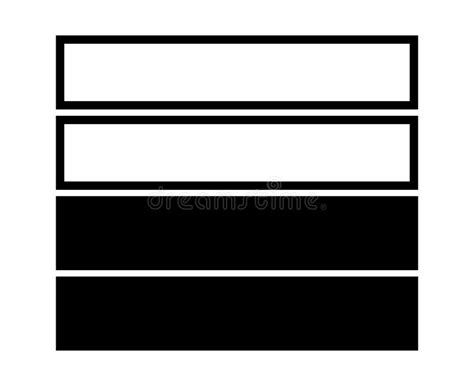 Rectangle Geometric Shape And Rectangle Outline Collection Stock Vector