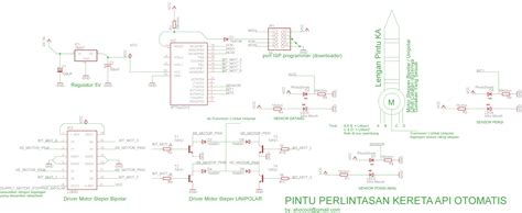 Palang Pintu Kereta Api Otomatis Dengan Attiny2313 ~ Cara Mudah Belajar Elektronika Digital
