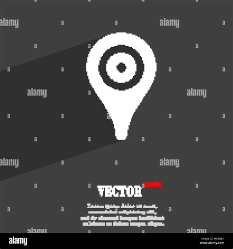 Map Pointer GPS Location Icon Symbol Flat Modern Web Design With Long