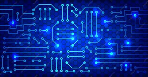 Dessin Dun Circuit électronique Moderne Sur Un Motif De Cellules Et Un