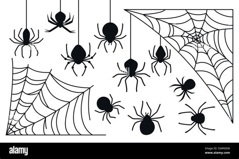 Halloween Spider Web Silhouettes