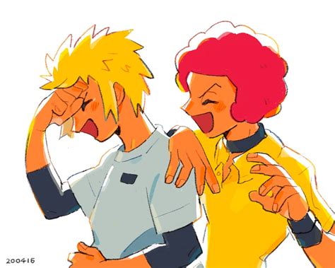 Volkner And Flint Pokemon And 2 More Drawn By Hmtmgl Danbooru