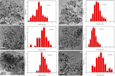 Tem Images And The Corresponding Metal Particle Size Distribution