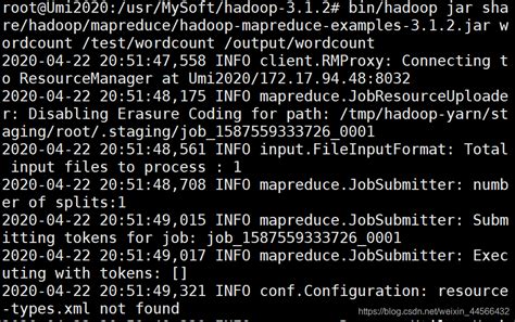 Hadoop 运行自带wordcount程序 Csdn博客
