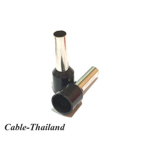 หางปลากลม คอร์ดเอ็น แบบมีฉนวน สำหรับสายไฟ ขนาด 60 Sqmm สีดำ แพค 100 ชิ้น รุ่น E6012 Black