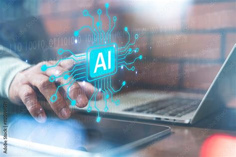 Programmer Working Laptops With Ai Artificial Intelligence Software Engineer Coding On Laptop