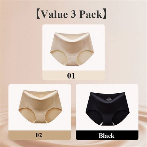 Veimia 3 5 Pieces Skin Friendly Seamless Panties Super Soft One Piece