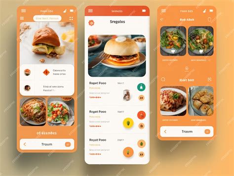 Premium Photo Food Delivery Mobile App Ui Ux Design Concept Ai Generated