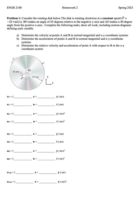 Solved Engr 2100 Homework 2 Spring 2023 Problem 1 Consider