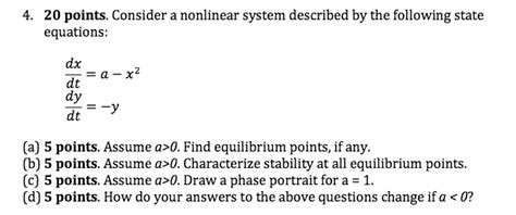 Solved Points Consider A Nonlinear System Described By Chegg