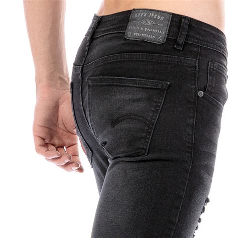 Pantalón Mezclilla Stretch Hombre Black Rocket Destrucción Opps