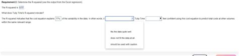 solved regression analysis on the next year s data using