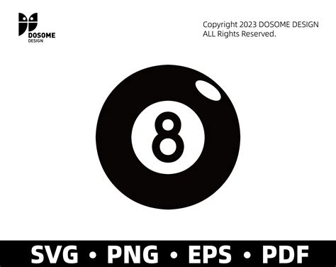 8 Ball Pool Billiard Ball Svg Files 8 Ball Billiard Ball Cut Files
