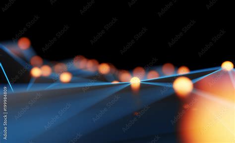 Abstract Particle Background Mess Networkfuturistic Plexus Array Big