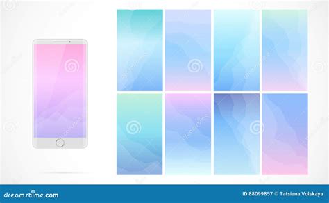Modern Ui Screen Design For Mobile App With Web Icons Stock Vector Illustration Of Poster