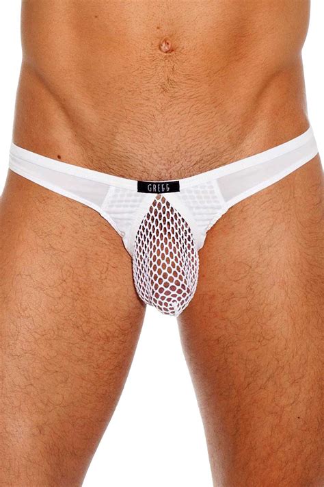 Gregg Homme White Beyond Doubt Mesh Maximizer Thong Cheapundies