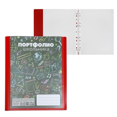 Папка портфолио А4 Calligrata Веселая школа пластиковая на 4