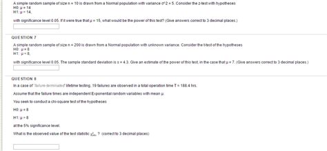 solved que stion 4 given a simple random sample from a