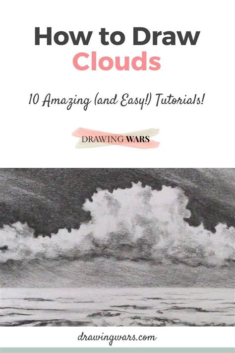 Amazing And Easy Step By Step Tutorials Ideas On How To Draw Clouds With Pencils And More