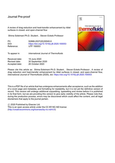 Pdf A Review Of Drag Reduction And Heat Transfer Enhancement By