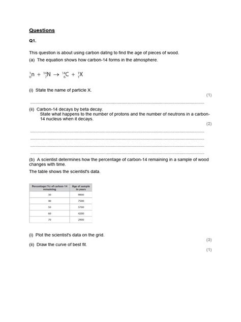 Physics Igcse Practice Questions Radioactivity With Answers Download Free Pdf Radioactive