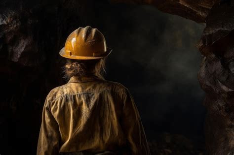 Premium Photo Miner Cute Woman Mine Generate Ai