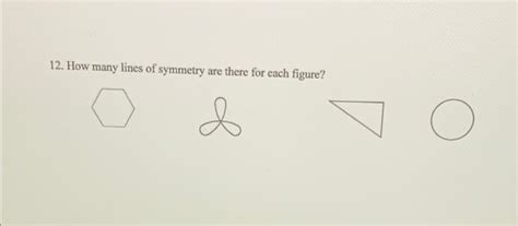 Solved 12 How Many Lines Of Symmetry Are There For Each Chegg Com