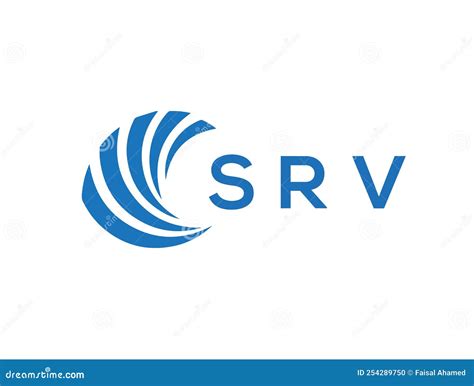 Srv Letter Logo Design On White Background Srv Creative Circle Letter