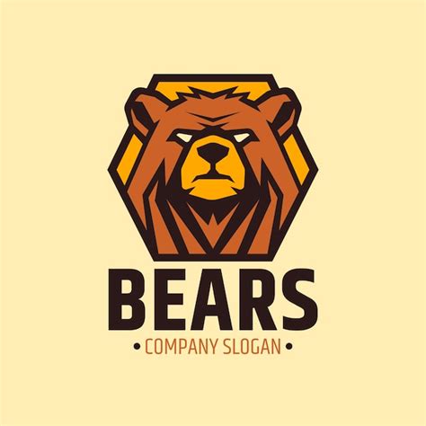 Free Vector Bear Logo Design Template