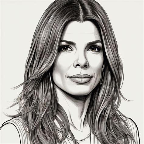 Dibujo De Sandra Bullock Retrato Para Colorear