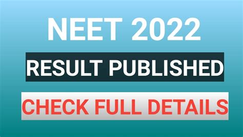 NEET 2022 Result Published Check Full Details STUDYPILL