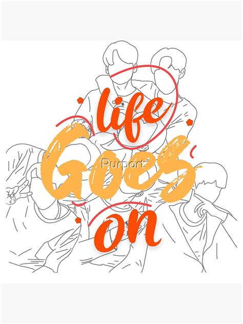 Life Goes On Bts Sticker For Sale By Purport Redbubble