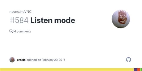 Listen Mode · Issue 584 · Novncnovnc · Github