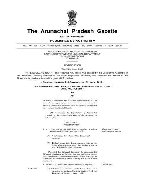 Arunachal Pradesh Sgst Pdf Taxes Value Added Tax