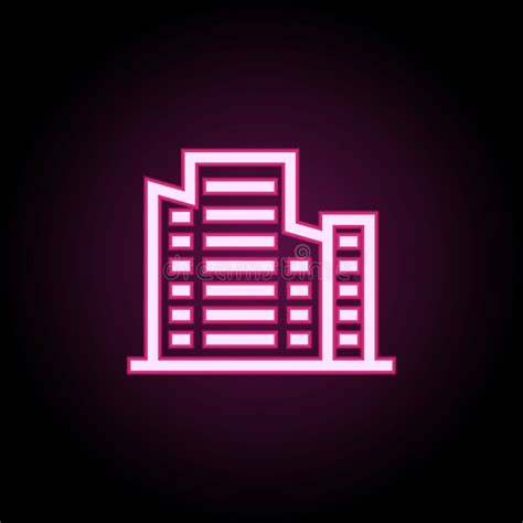 Building Neon Icon Simple Thin Line Outline Vector Of Building Icons For Ui And Ux Website Or