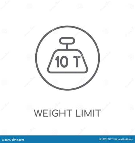 Weight Limit Linear Icon Modern Outline Weight Limit Logo Conce Stock