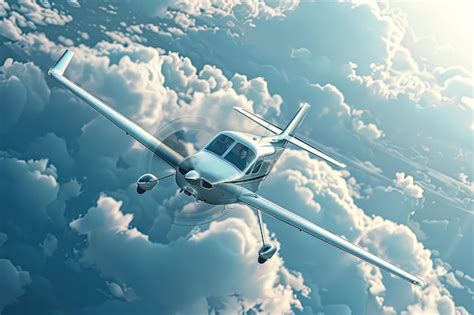Propeller Powered Airplane Flying With Speed And Technology Premium Ai Generated Image