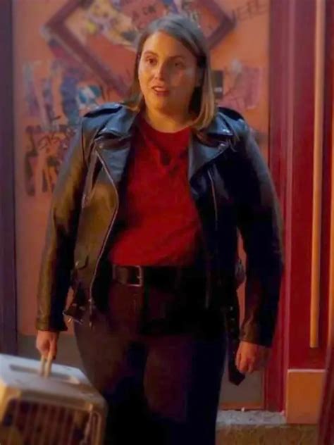 Drive Away Dolls 2024 Beanie Feldstein Leather Jacket